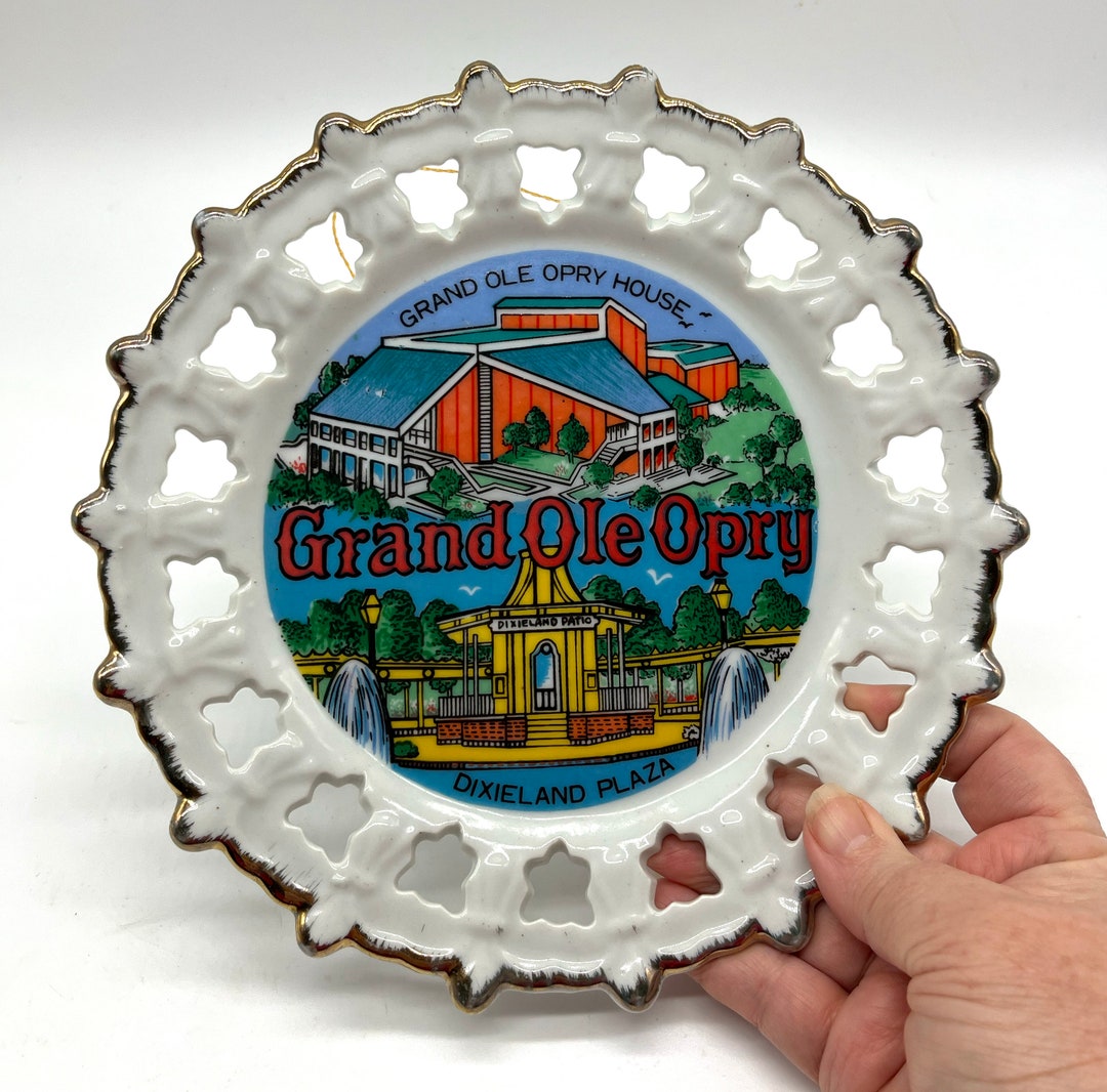 Vintage Tourist Plate of the Grand Ole Opry / 1970's Souvenir ...