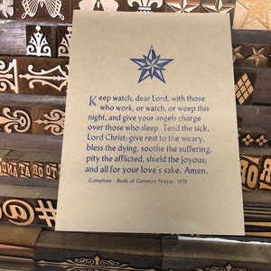 Keep Watch, Dear Lord - Compline Prayer - Etsy