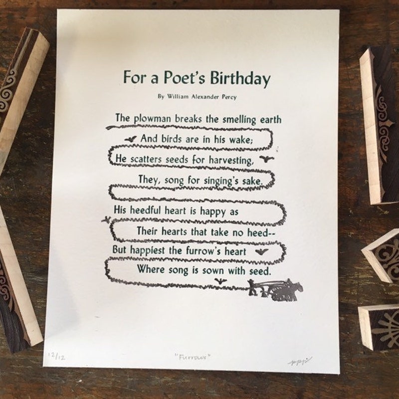 Poetry Broadside - Etsy