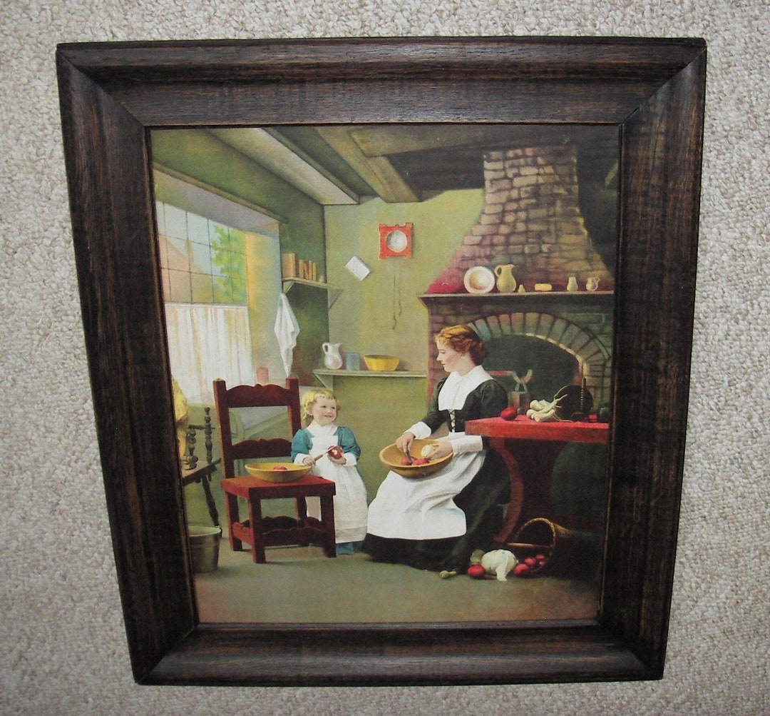 Rustic Primitive Farmhouse Art Print in Decorative Black Frame - Etsy