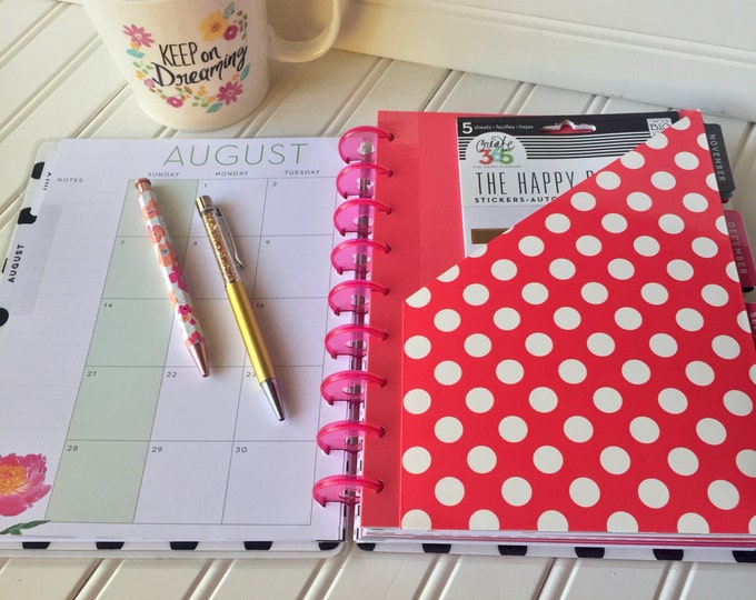 Happy Planner Pocket for Mini, Classic or Large Size Planner Pinkish ...
