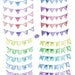 Watercolor Bunting Flags Clipart Birthday Holiday Party - Etsy