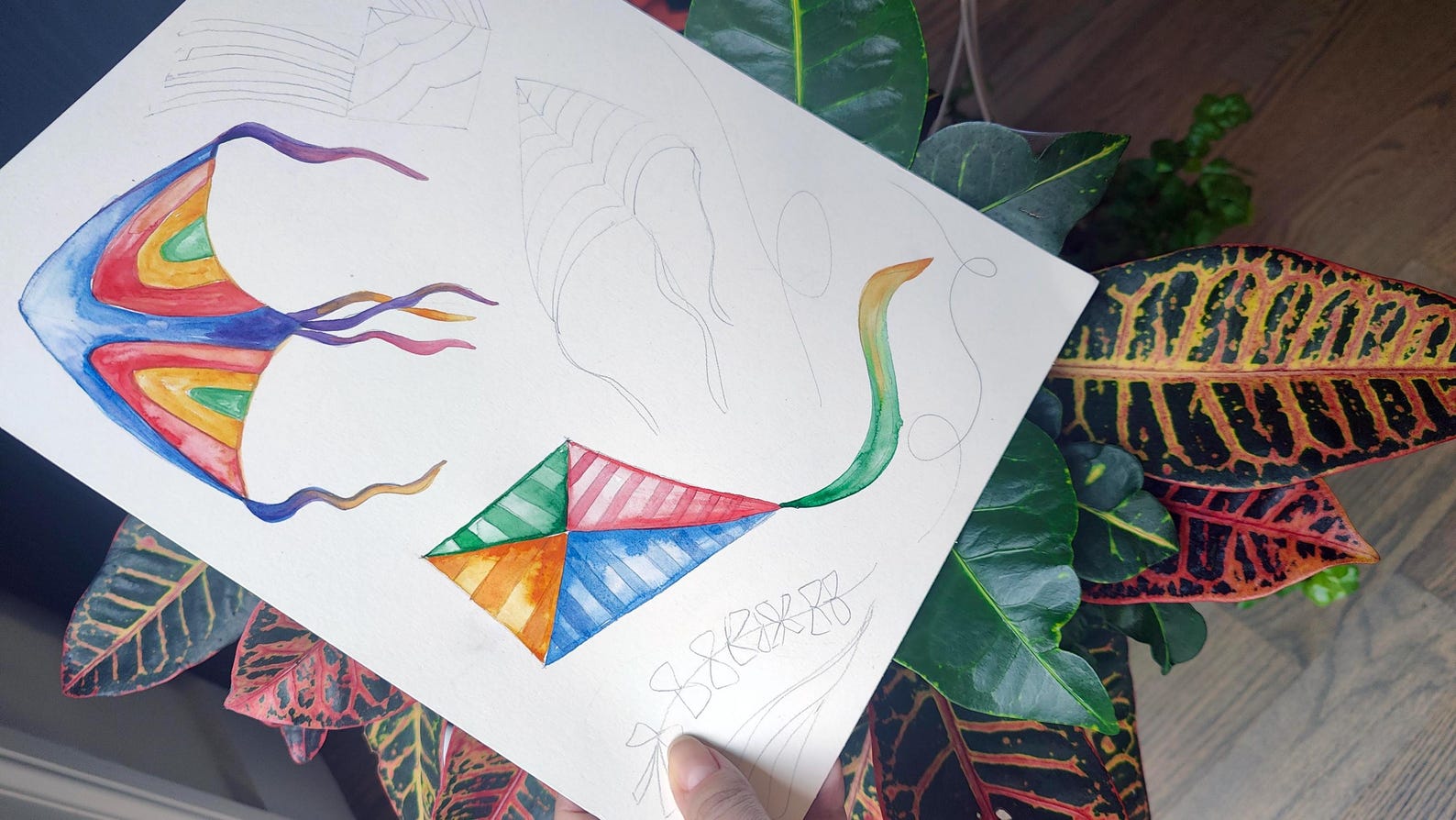 Kites Watercolor Clipart 600dpi PNG, Summer, Digital Download ...