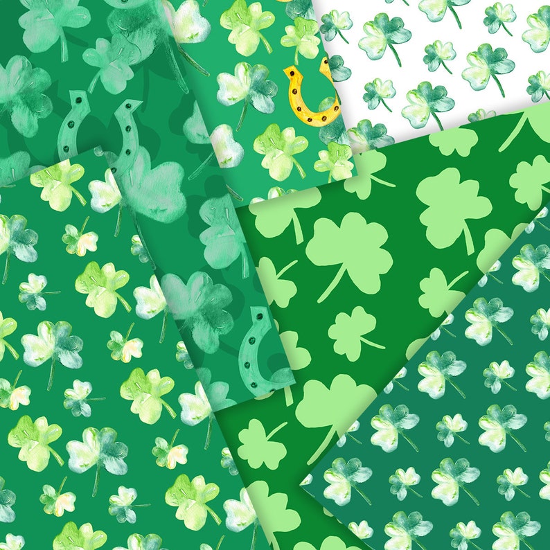 St Patricks's Day Digital Paper. Patricks's Day Gift Wrap. Printable ...