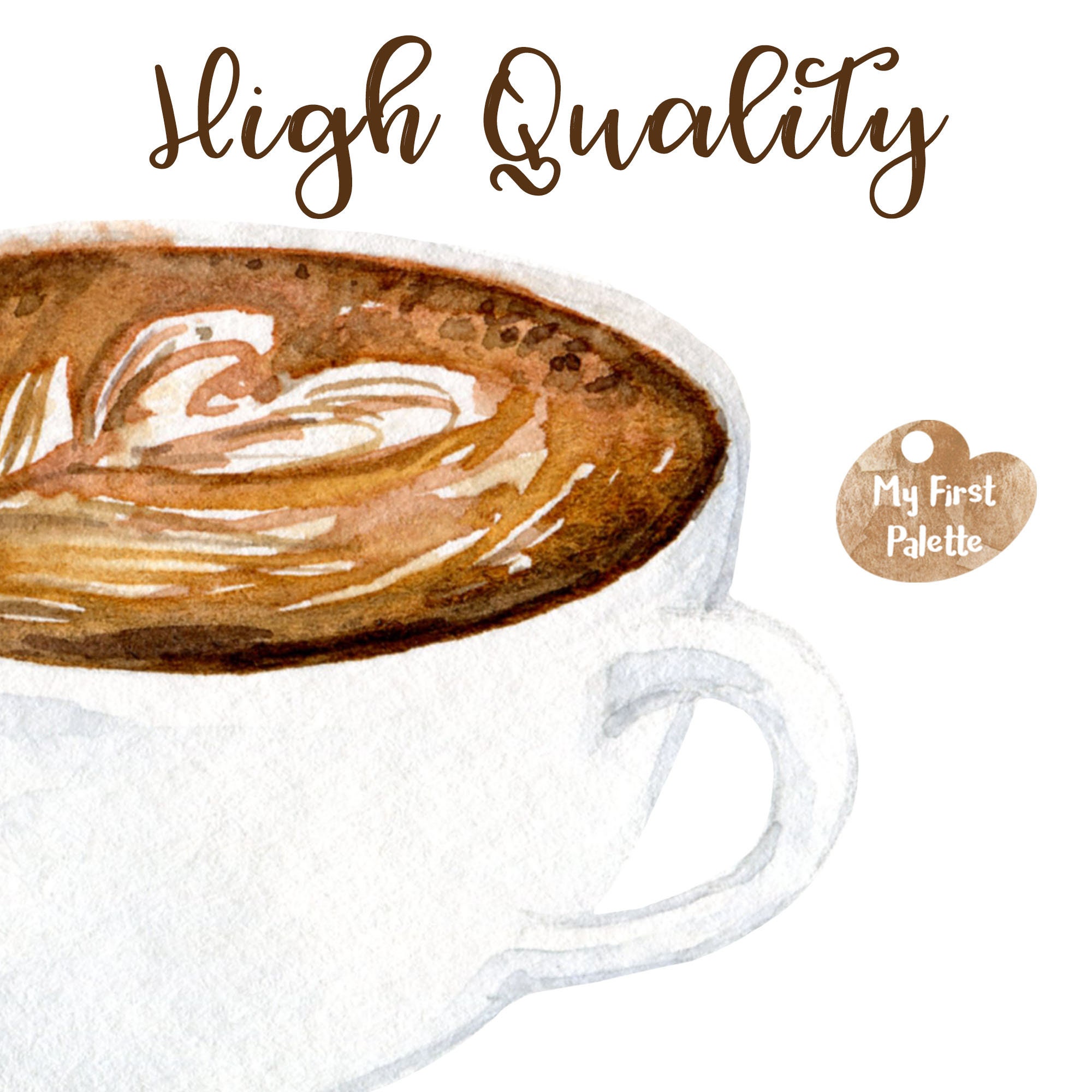 Watercolor Coffee Clipart, Coffee Shop Cafe, 600 Dpi Png With ...