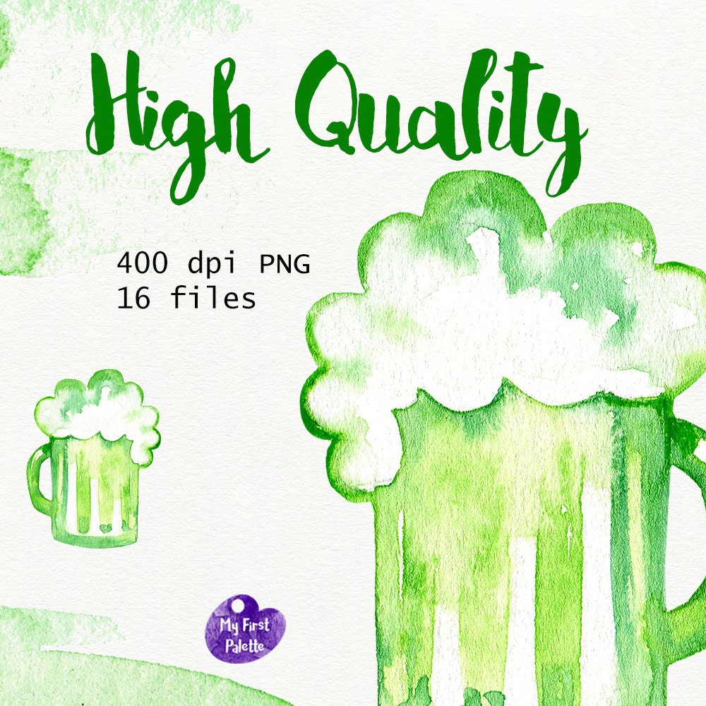 Watercolor St. Patrick's Day Clipart 400 Dpi PNG, Holidays Collection ...