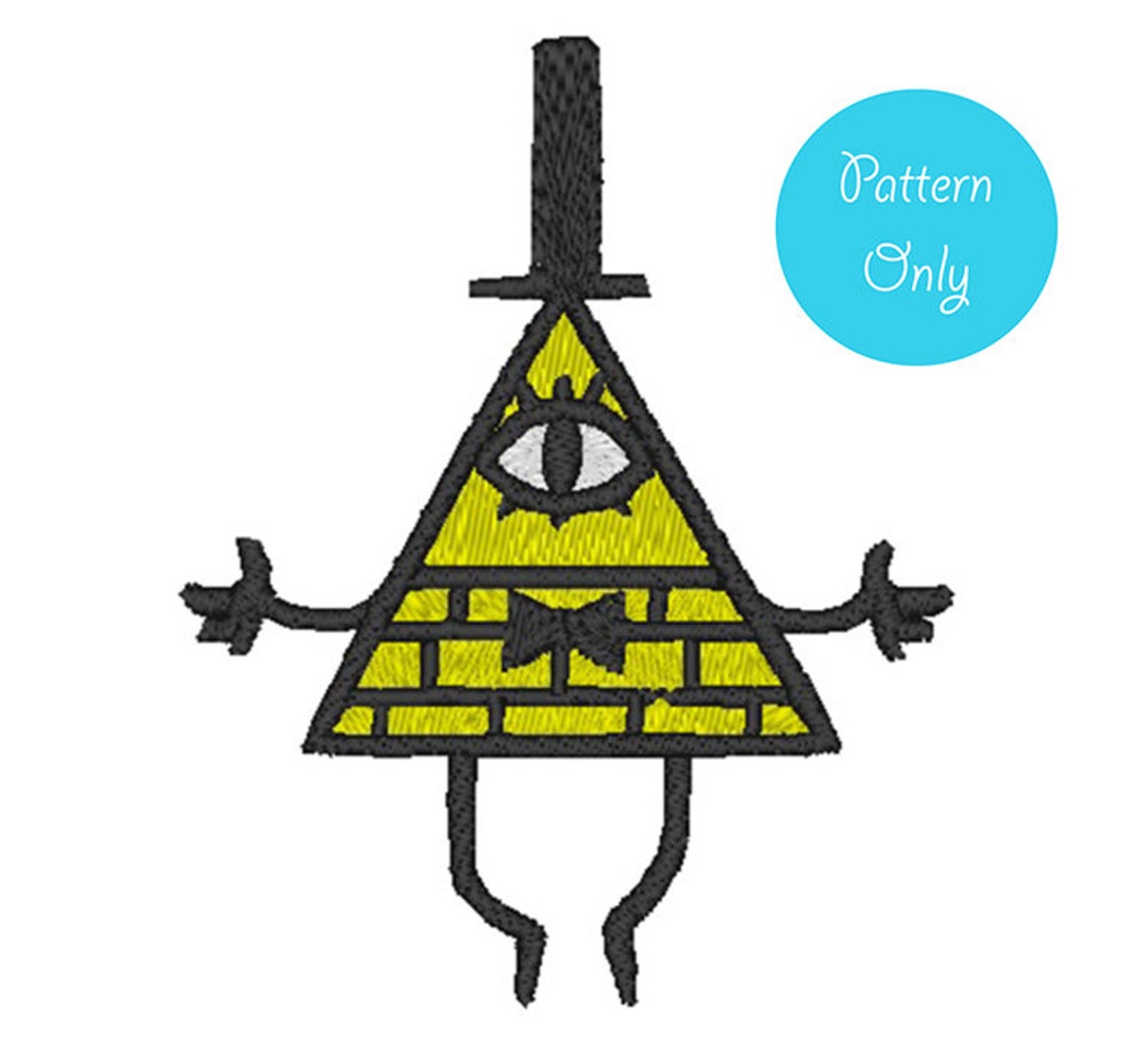 Bill Cipher Embroidery File Gravity Falls Digital Download - Etsy