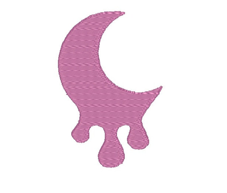 Drippy Moon Design Embroidery File Digital Download - Etsy