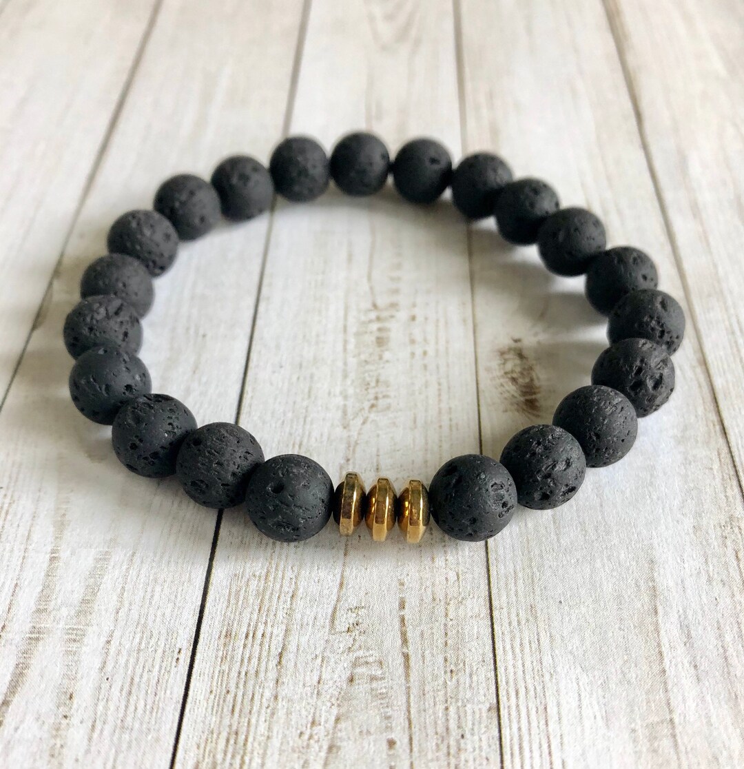 Lava Diffuser Bracelet, Oil Diffuser Bracelet, Unisex Lava Bracelet ...