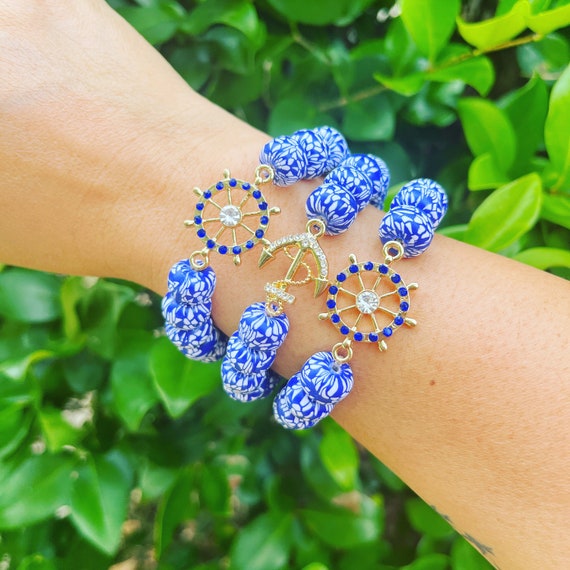 Boat Wheel Bracelet Nautical Theme Bracelet Nautical Inspired Sailing Charm Bracelets Women s Bracelet Beach Inspired