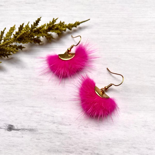 Hot Pink Earrings - Etsy