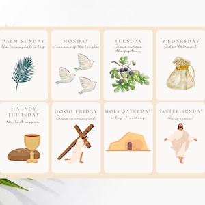 Holy Week Reading Plan and Cards - Etsy
