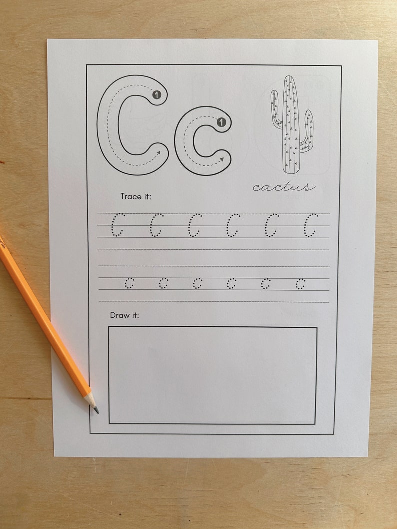 Alphabet Worksheets - Etsy