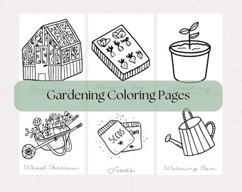 Garden Plants Coloring Book | Instant Digital Download | Printable Pdfs ...