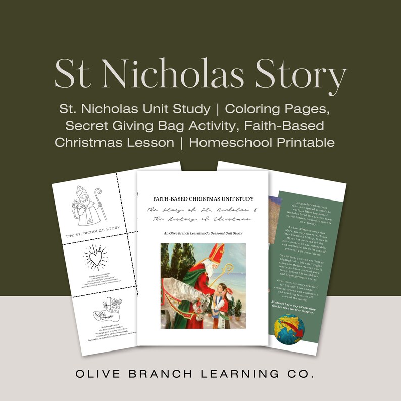 St. Nicholas Unit Study | Coloring Pages, Secret Giving Bag Activity ...