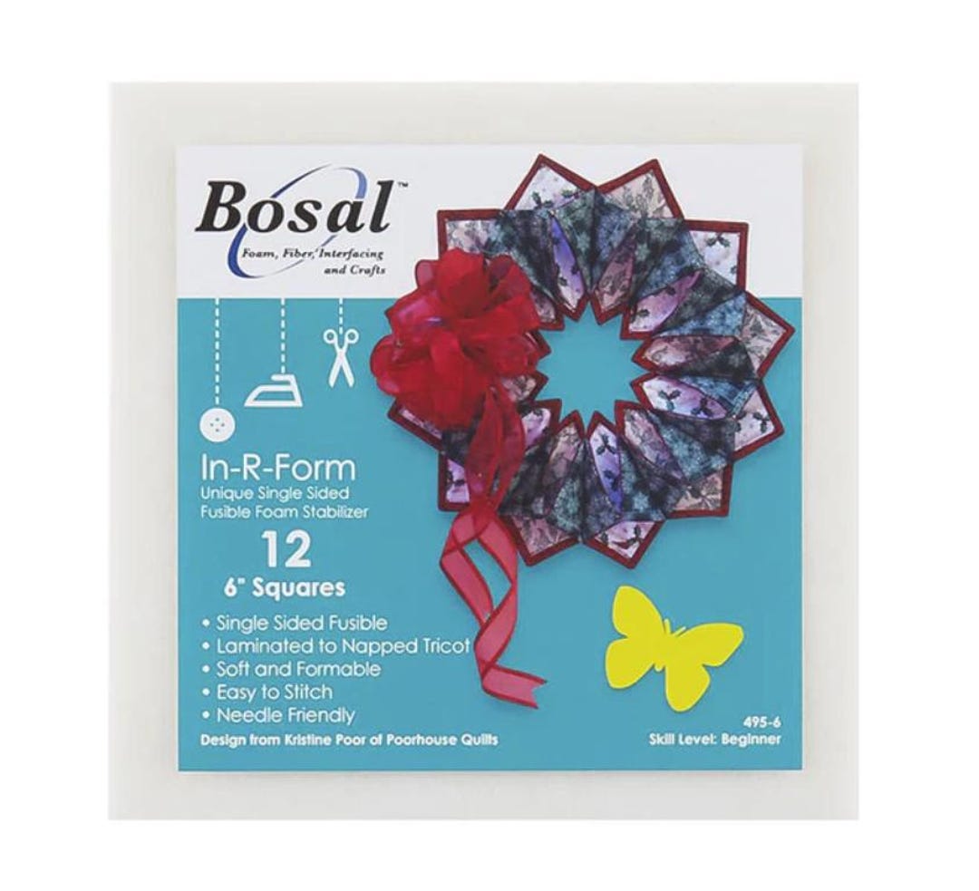 Bosal Interfacing for Fold N Stitch Wreath - 12 Flex Inner Foam Squares ...