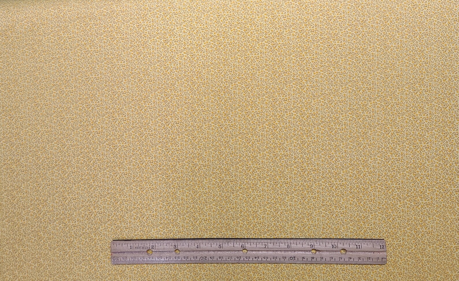 Concord Fabrics Inc - Yellow Fabric / Gold, Tan Flower Print - Etsy