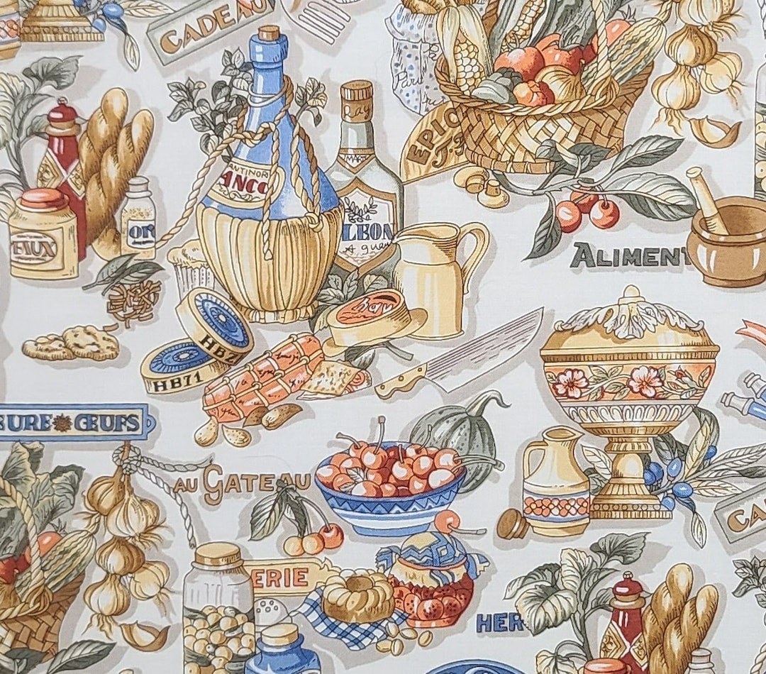 Kitchen Kitsch by Hoffman International Fabrics - Soft White Fabric ...