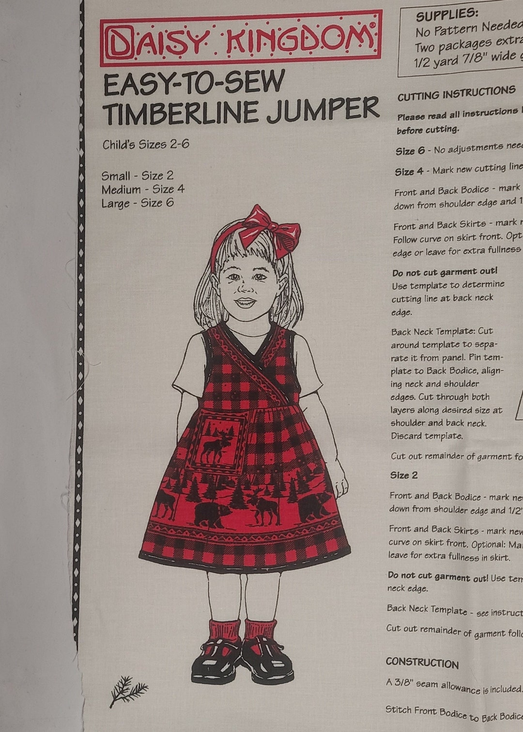 PROJECT - Daisy Kingdom Easy-to-sew Timberline Jumper - Fabric and ...