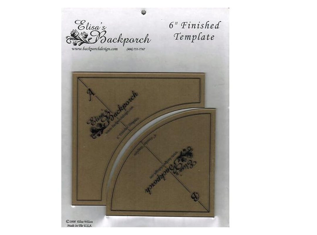 6" Quick Curves Template Set (drunkard's Path) / Elia's Back Porch ...