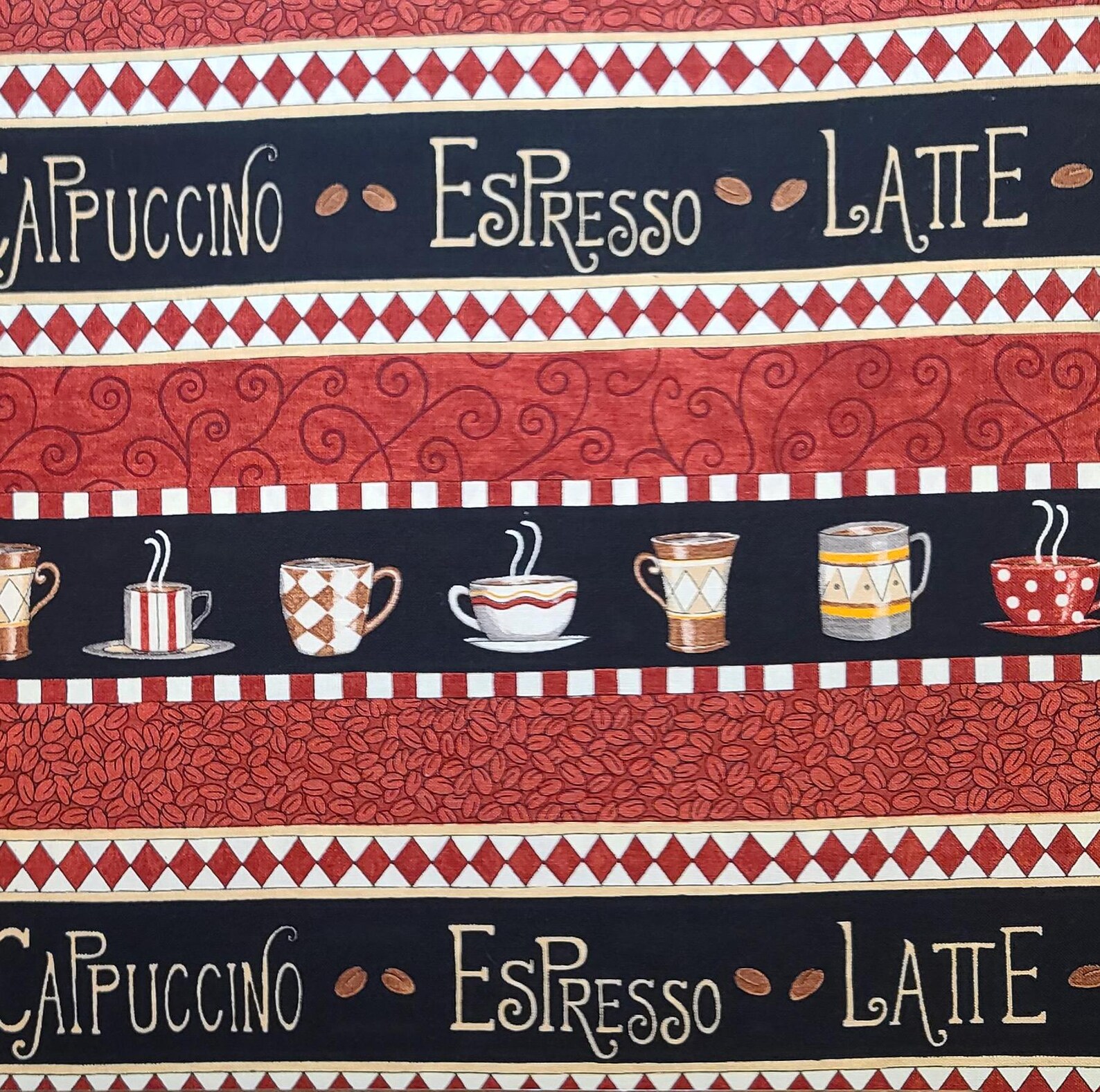 Bistro by Deb Strain for Moda Pattern 19241 Brick Red, Black, Tan ...