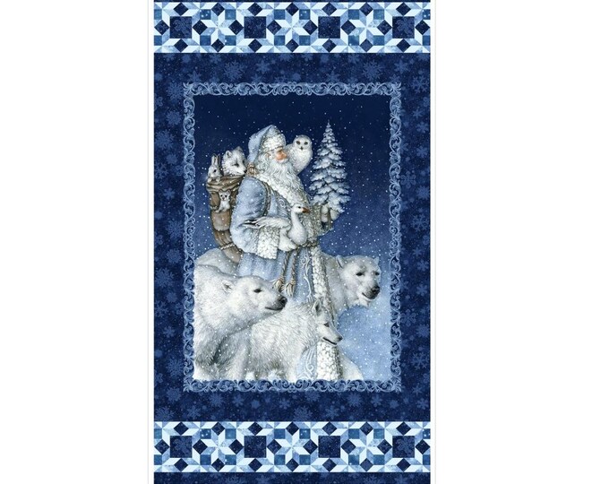 Father Christmas DP24690 by Liz Goodrick-dillon for Northcott Fabric ...