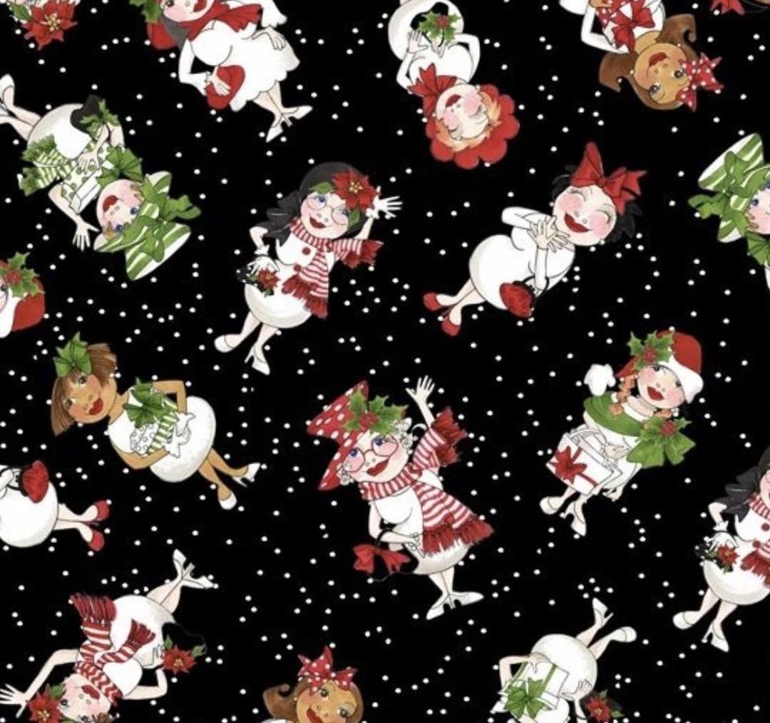 Snowball Ladies/snow Lady Black 692-404 by Loralie Harris for Loralie ...