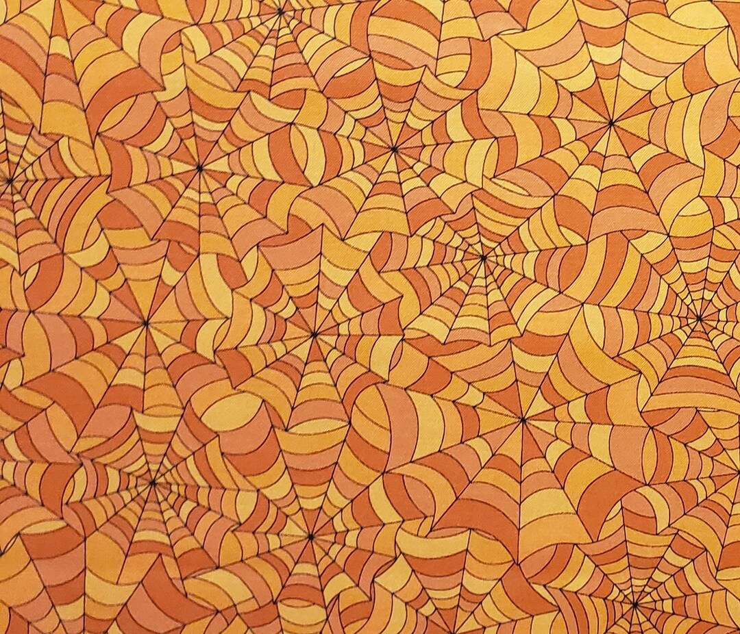 Hometown Halloween by Kimberbell From Maywood Studio Spooky Webs Orange ...