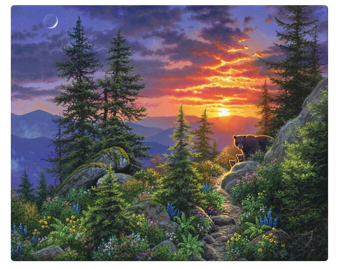 Mountain Sunrise 20176 Digital Fabric Panel by Abraham Hunter Courtesy ...