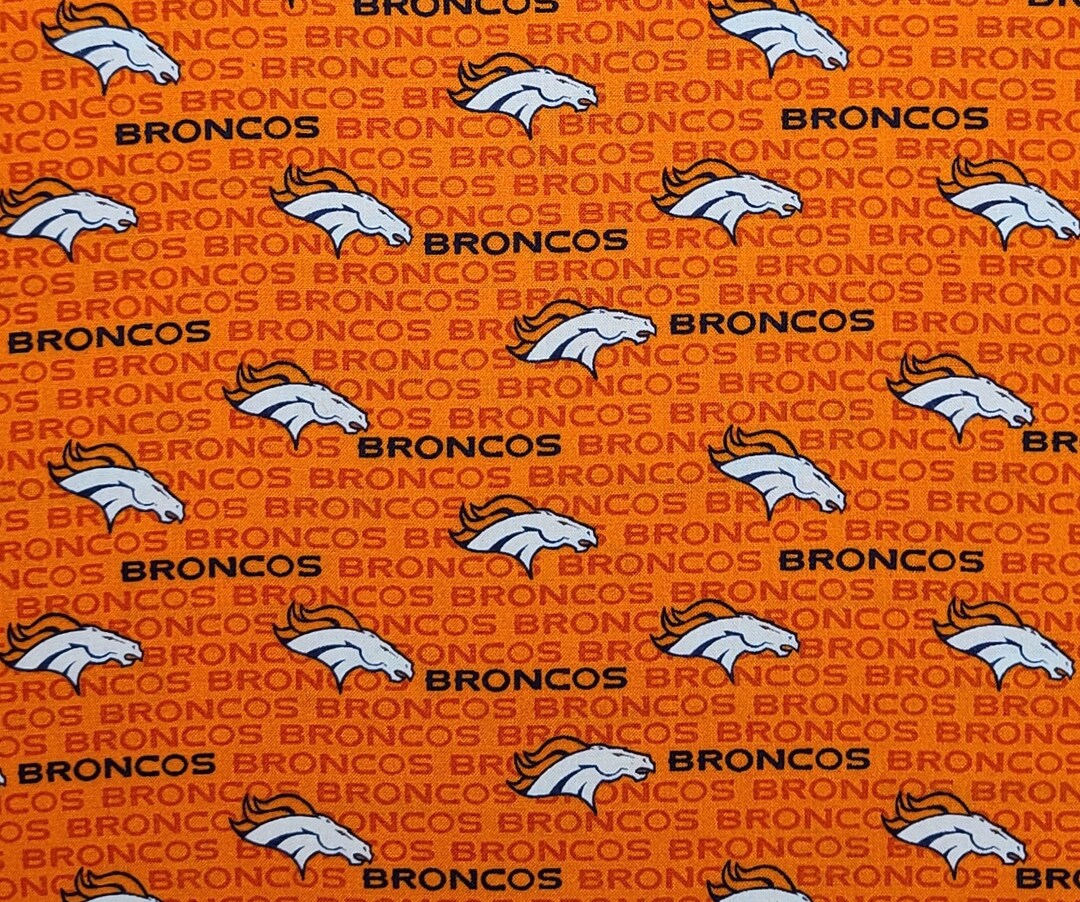 56" WIDE Copyright NIT Inc 2017 #14501 Licensed by NFL - Orange, Blue ...