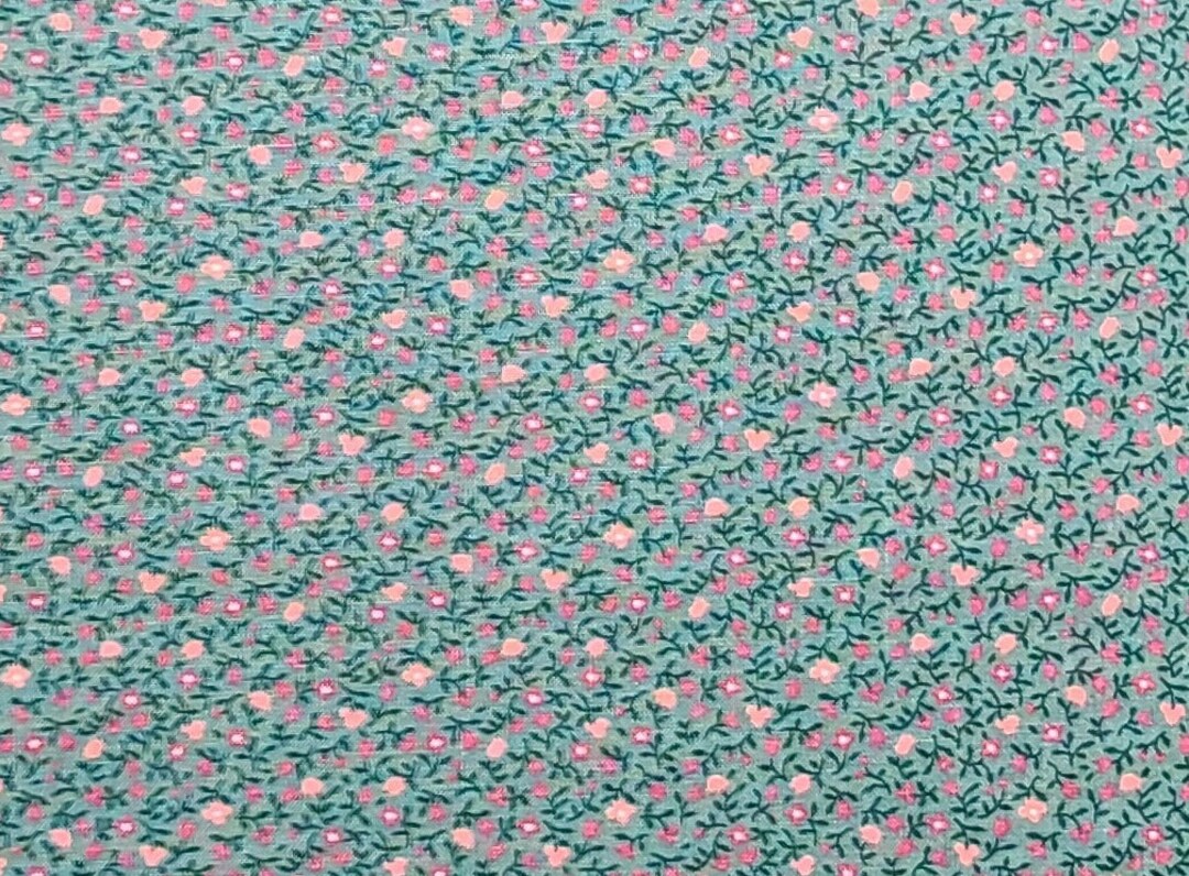 Wamsutta OTC A Div of M Lowenstein Corp - Mint Green Fabric / Pink and ...