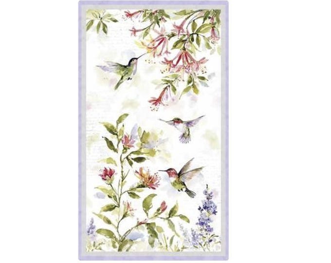 Hummingbird Floral by Susan Winget Licensed to Wilmington Prints Fabric ...