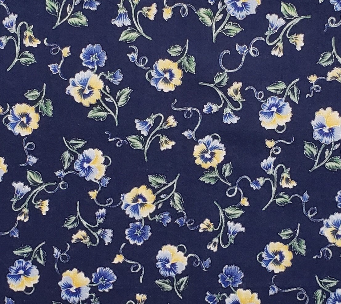 Faye Burgos for Marcus Brothers Textiles Inc. Dark Blue | Etsy