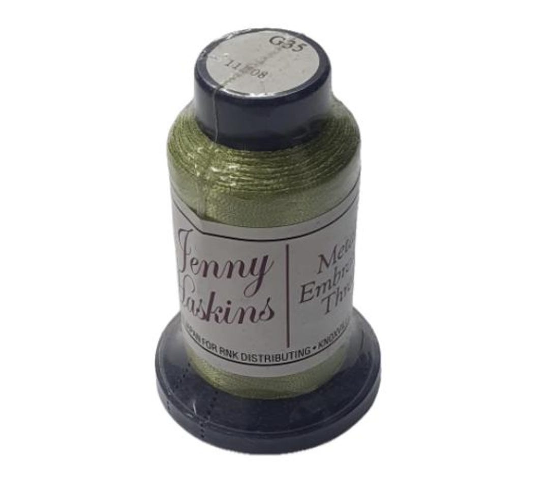 Jenny Haskins Metallic Embroidery Thread - RNK Distributing - G35 Moss ...