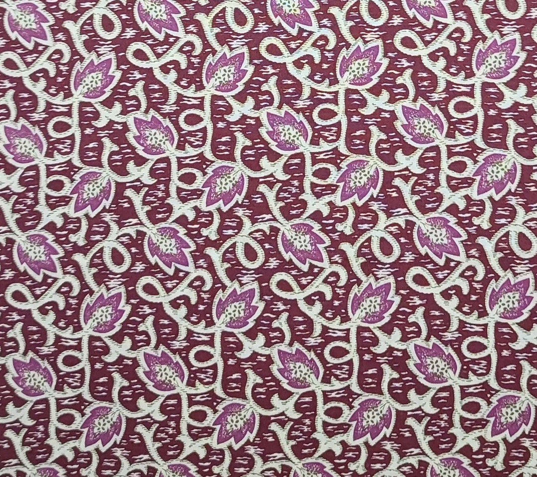 Cranston Print Works - Millworth Fabrics USA - White, Burgundy, Rose ...