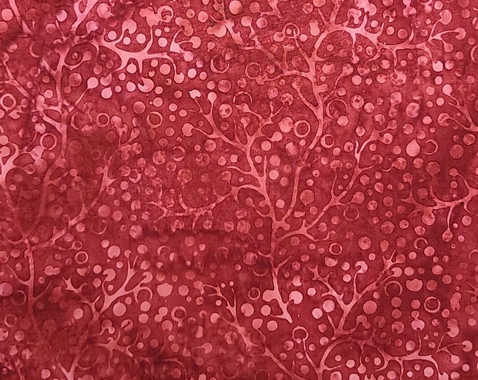 EOB - BATIK - Dark Red Tonal Patterned Fabric - Etsy