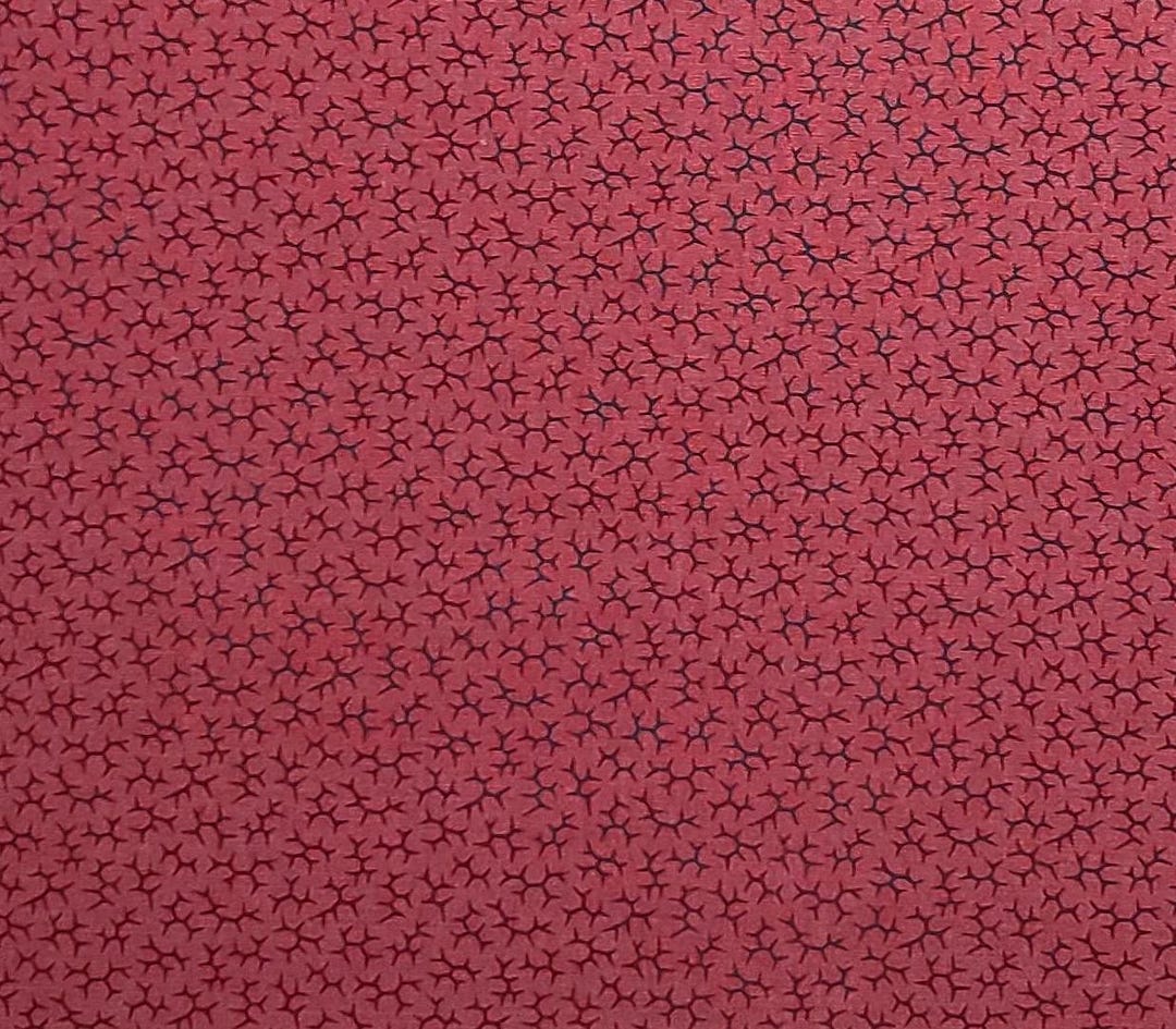 Jinny Beyer for Mr RJR Fashion Fabrics - Dark Red Fabric / Black Design ...