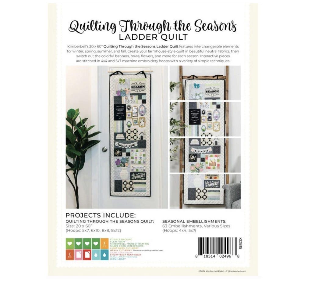 Quilting Through the Seasons Ladder Quilt Fabric Kit Kimberbell - Etsy