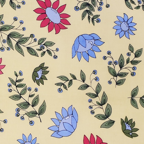 Yellow Rose Fabric - Etsy
