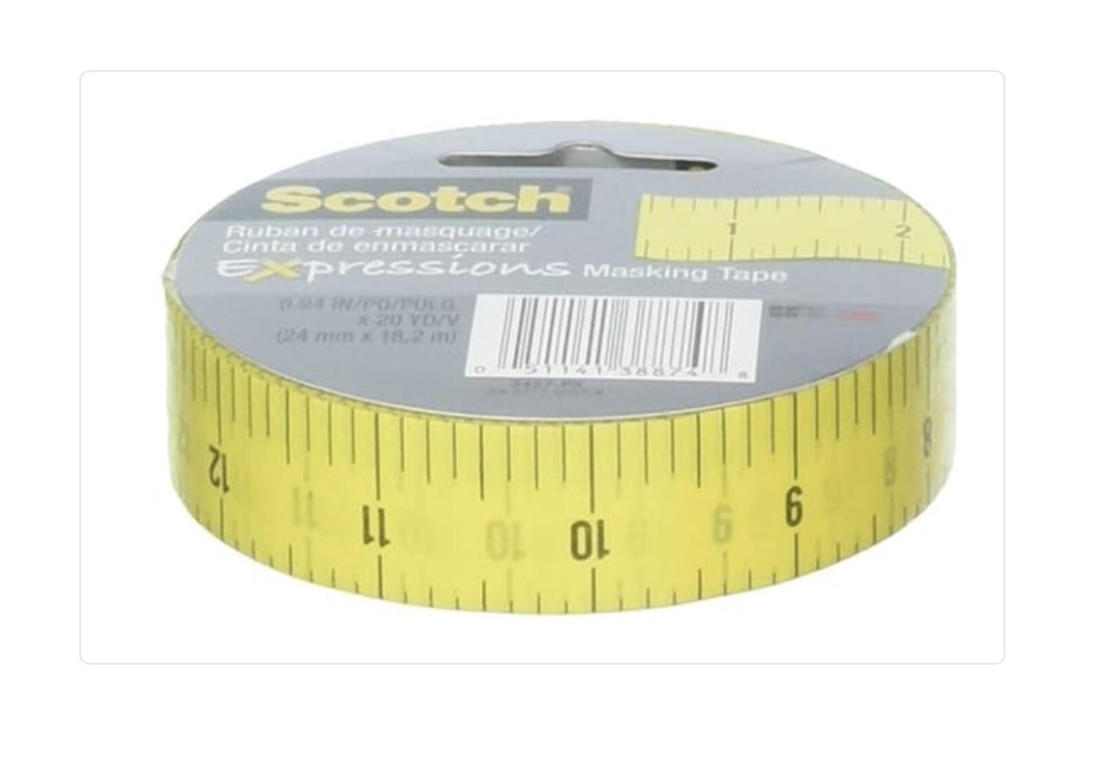 Scotch Masking Tape 3437-P5 - .94 in X 20 Yd Measuring Tape Print - Etsy