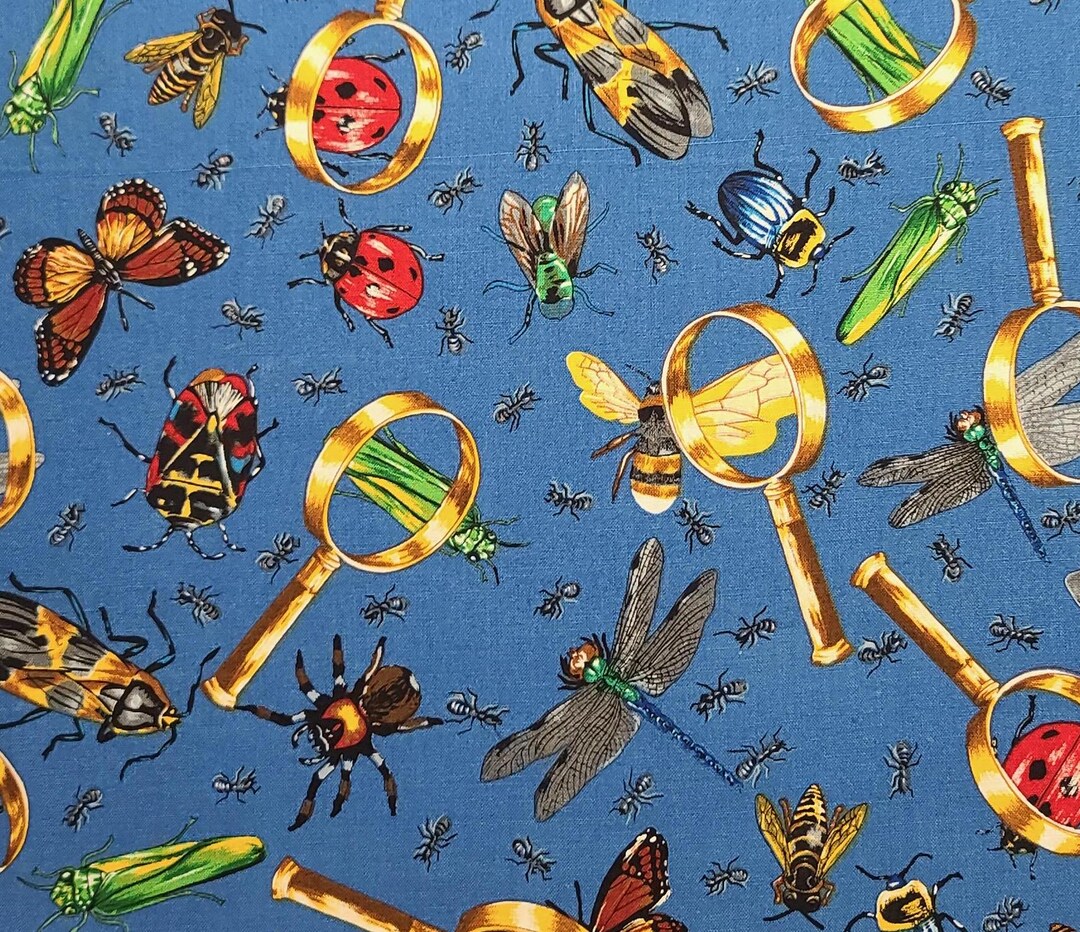 Timeless Treasures Fabrics Inc Pattern #BUG-C2722 - Blue Fabric ...