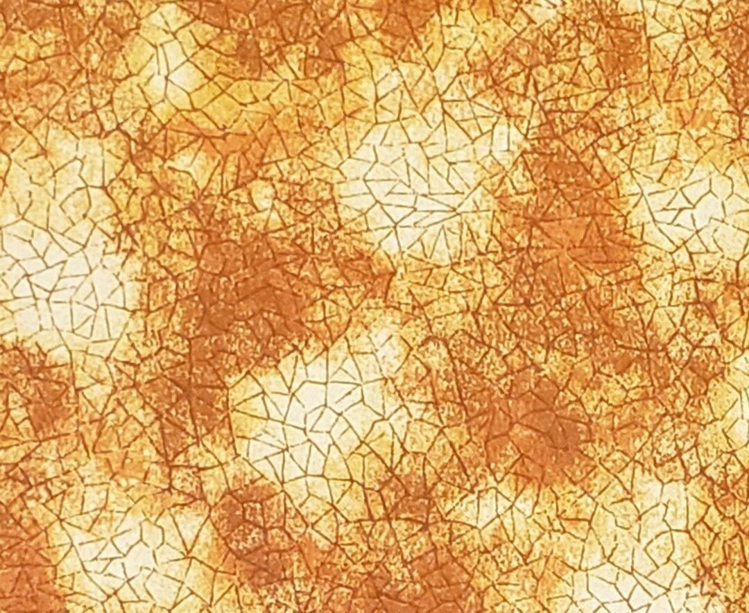 Classic Cottons 2003 - Mottled Rust, Brown and Cream Fabric With Brown ...