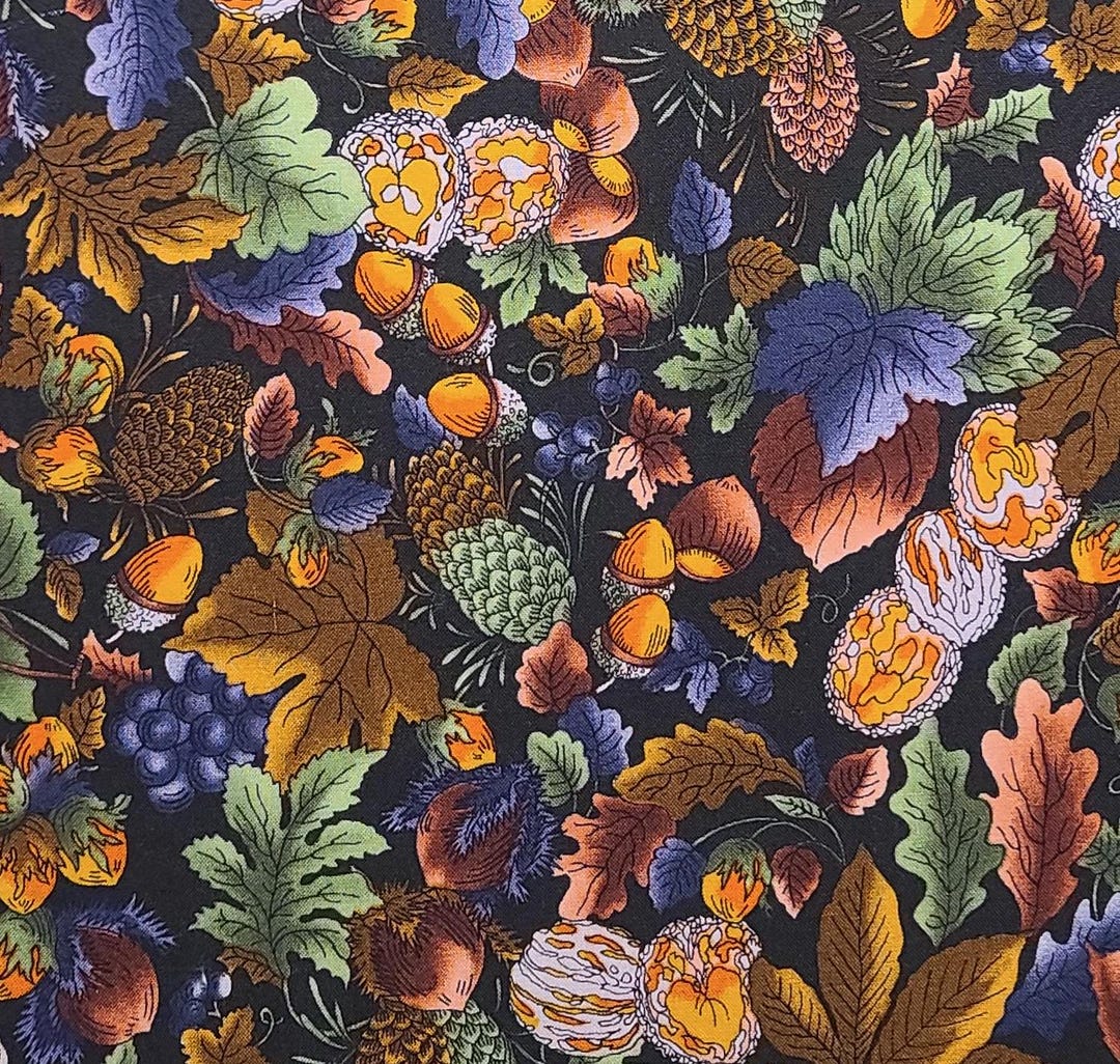 Philip De Leon for Alexander Henry Fabrics 1993 Indigo Fabric / Tan ...