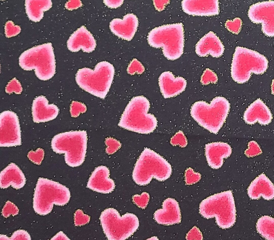 Fabric Traditions 1999 - Black Fabric / Dark and Light Pink Shaded ...