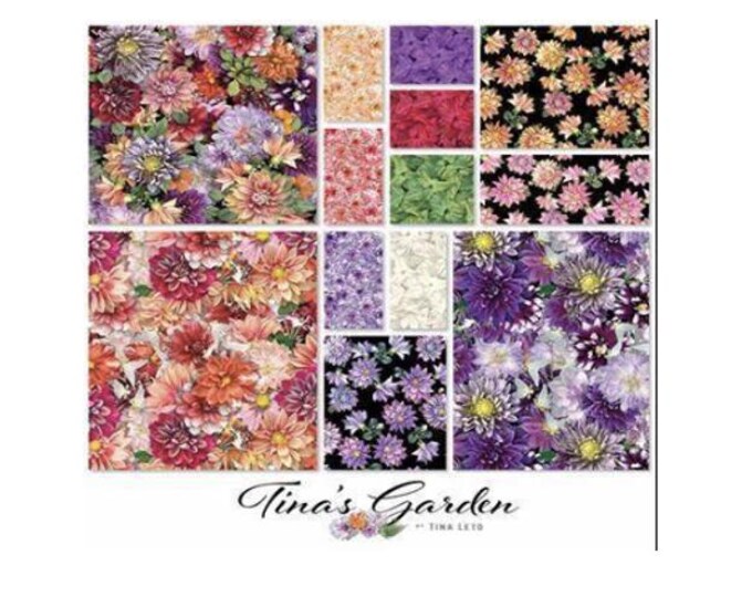 Tina's Garden by Tina Leto for Clothworks - 13 Piece Fat Quarter Bundle ...