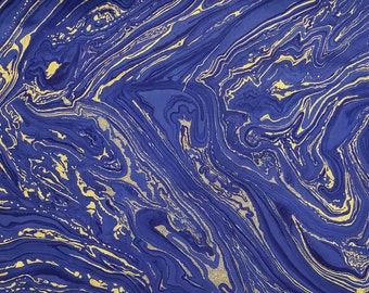 Blue Gold Fabric - Etsy