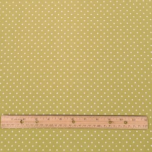Lime Green Fabric / White Polka Dot Print - Selvage to Selvage Print - Etsy