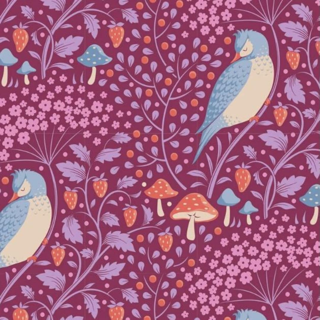 Tilda Hibernation Collection Sleepybird Mulberry 100528 - Mulberry ...
