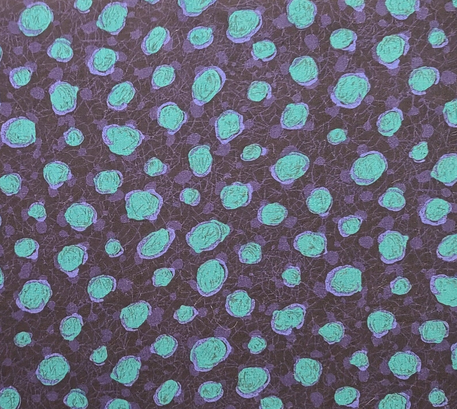 Nancy Crow for John Kaldor - Dark Blue Fabric / Purple and Bright Blue ...