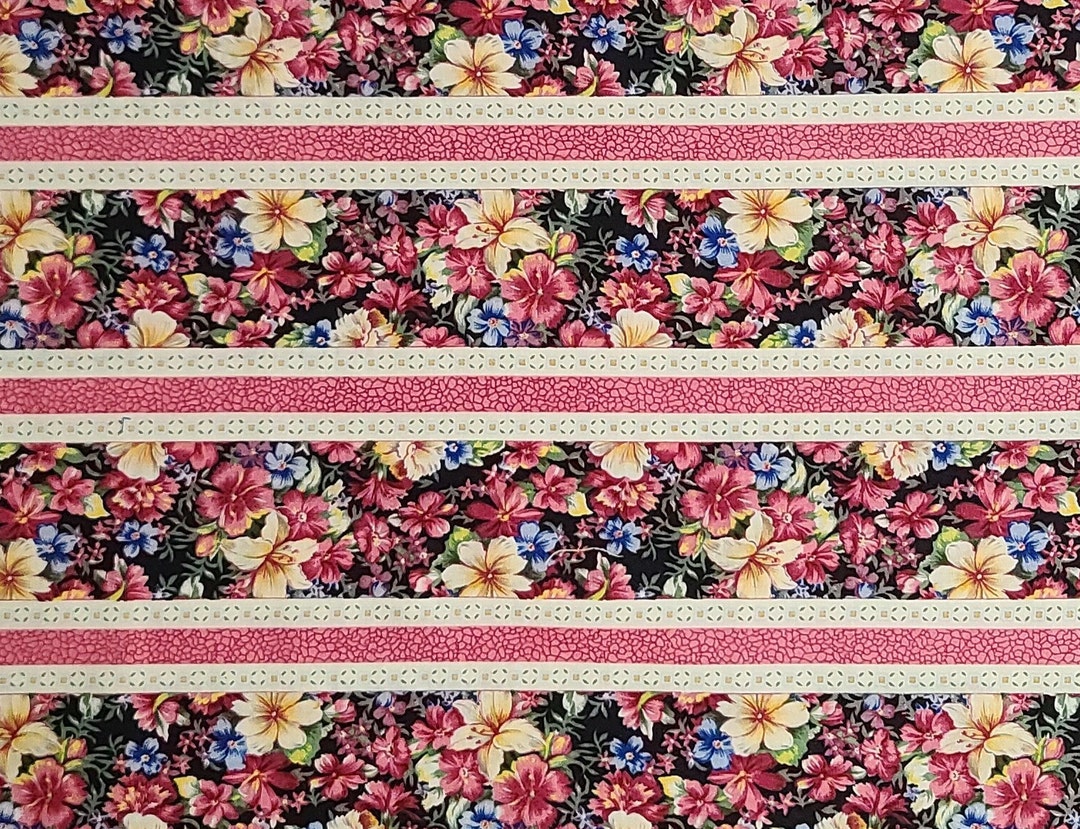 EOB Daisy Kingdom 3598 Florence Stripe Springs Industries Pink, White ...